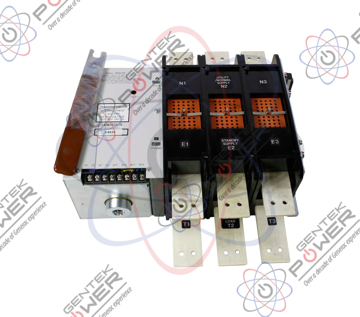 Generac 0E4932 400A 600V 3 Pole WN Style Transfer Switch Contactor Ass ...