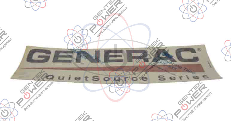 Generac 0G5713/0H2181 Generac QuietSource Logo Decal/Sticker For Door ...