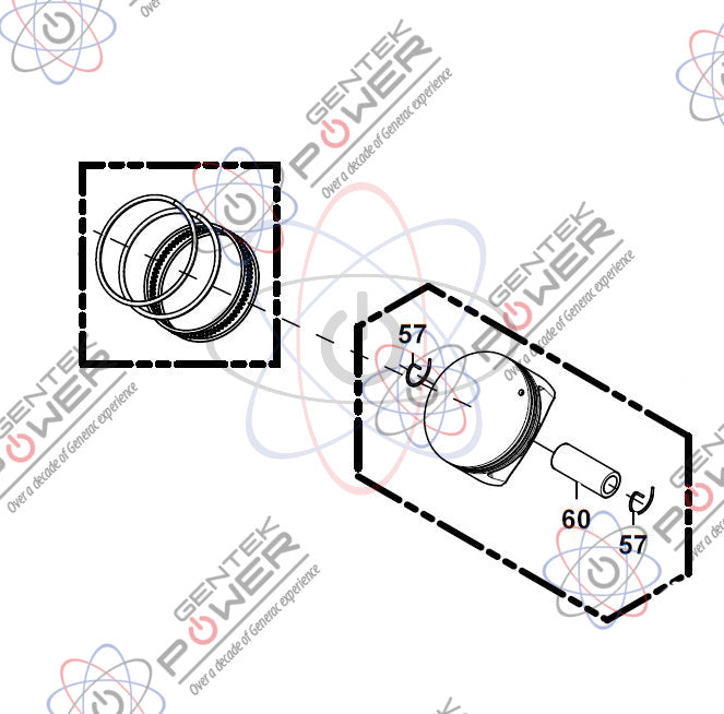 Generac 10000014512 816CC Flat Top Piston Assembly – Gentek Power ...