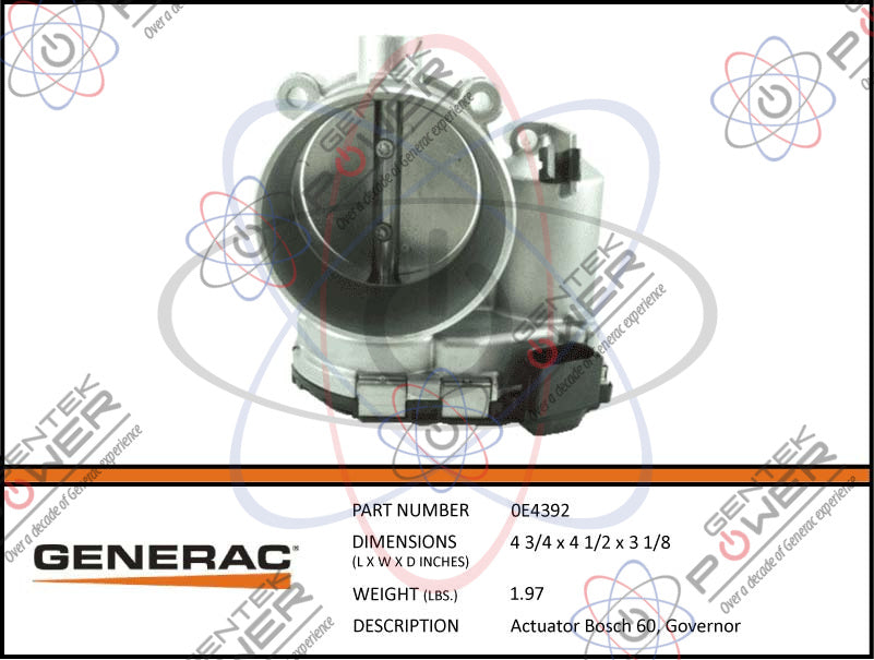 Generac 0E4392 Bosch Governor Actuator 60MM – Gentek Power Generac Parts