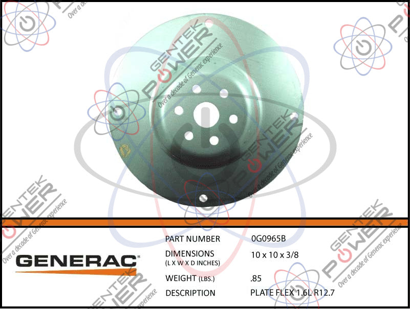 Generac 0G0965B 1.6L Chery Flex Plate – Gentek Power Generac Parts